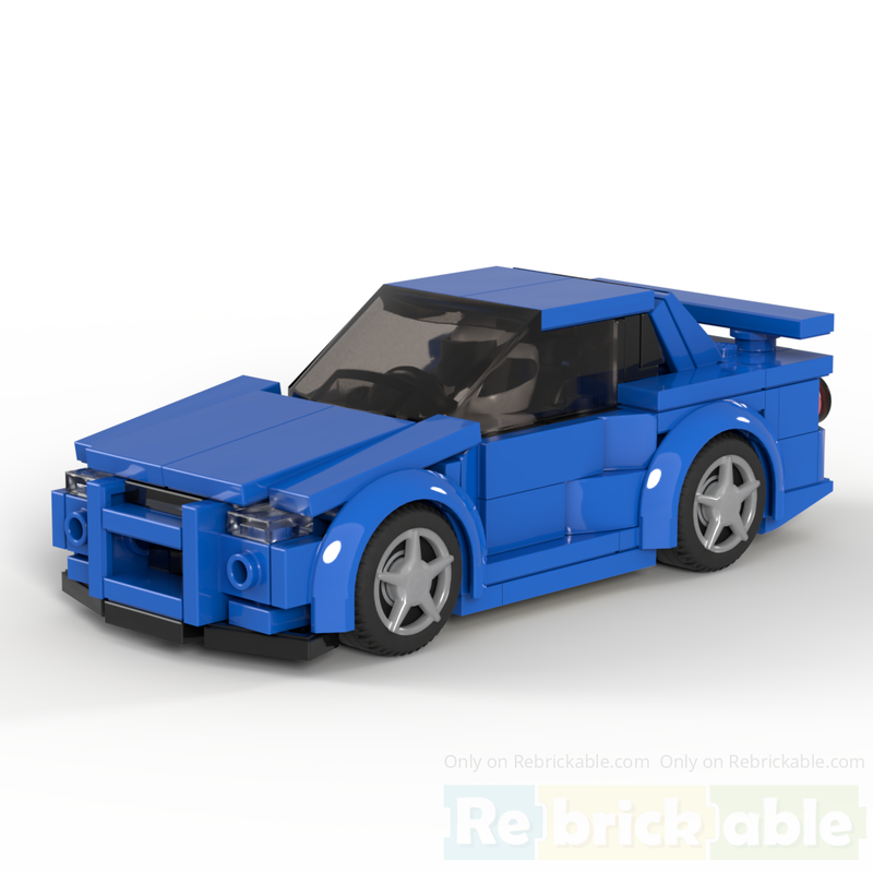 LEGO MOC Nissan Skyline GT-R R34 by MinifigGarage | Rebrickable - Build ...