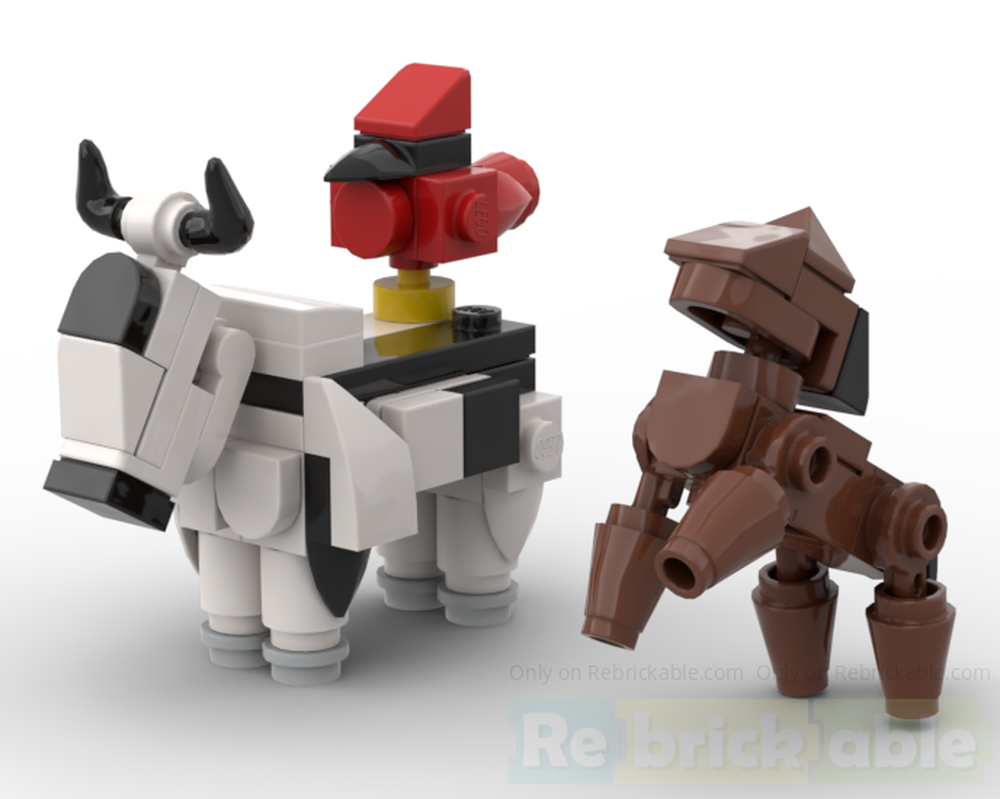 LEGO MOC Cow, Horse, and Bird by RapidCheetah | Rebrickable - Build ...