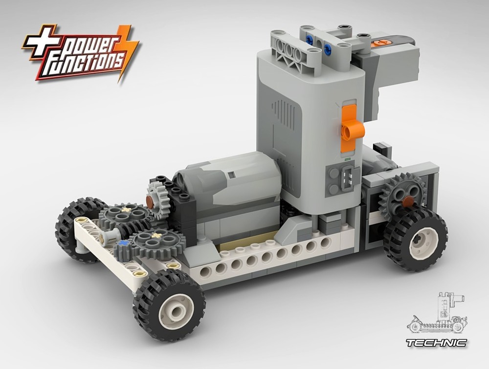LEGO MOC Simple RC Car - Steering With Gear Worm Screw V1.1 by ...