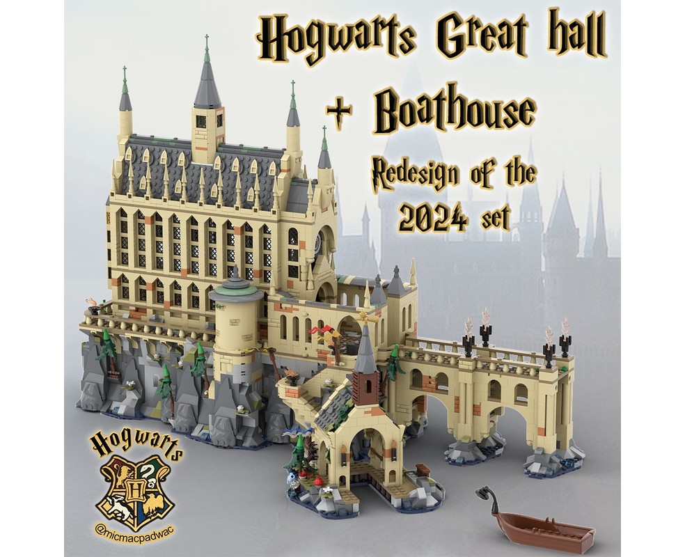 LEGO MOC Great Hall and Boathouse (Redesign of the 2024 set) by ...