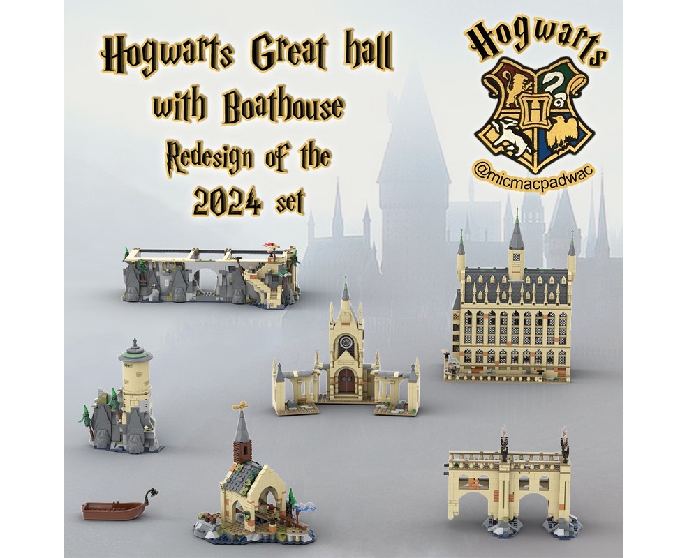 LEGO MOC Great Hall and Boathouse (Redesign of the 2024 set) by ...