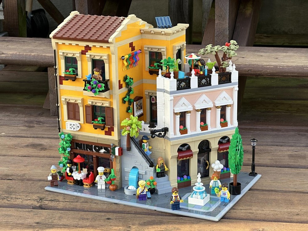 LEGO MOC Italian Street Corner by brick__engineer | Rebrickable - Build ...