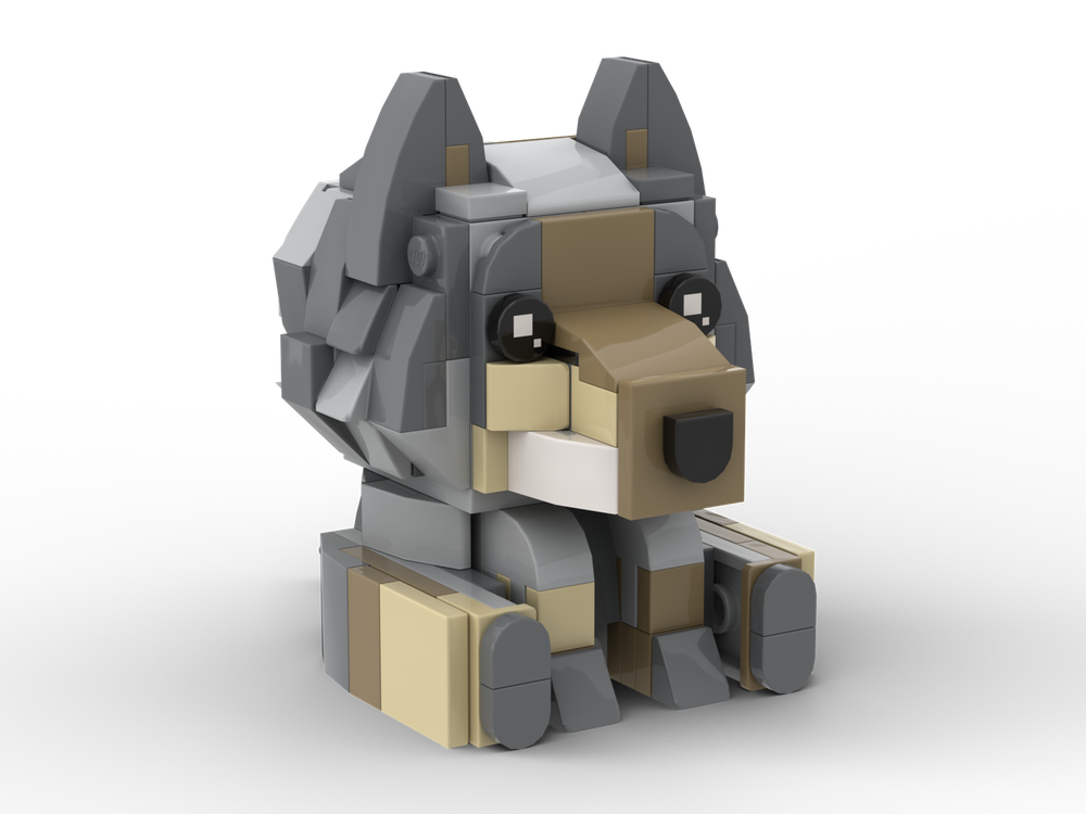 LEGO MOC Grey Wolf Brickhead by bricksafari | Rebrickable - Build with LEGO