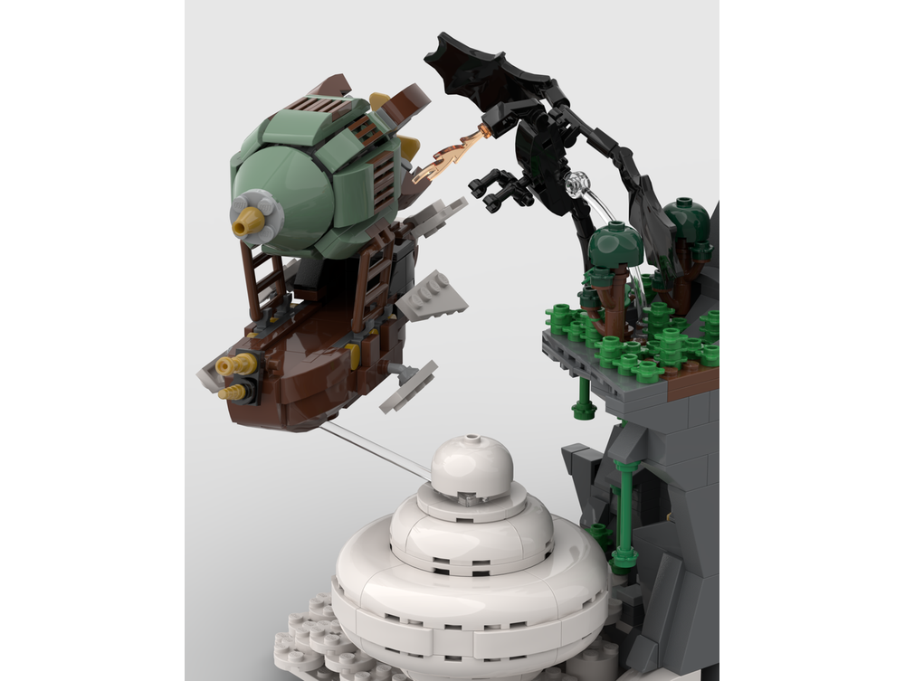 LEGO MOC Sea of Clouds Bookends by Qube_Prime | Rebrickable - Build ...