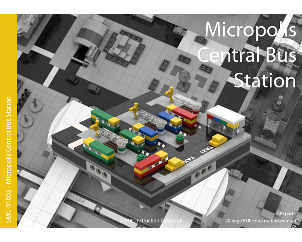 LEGO MOC Micropolis Central Bus Station by Seraph | Rebrickable - Build ...