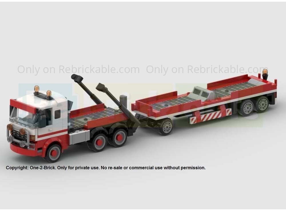 LEGO MOC-218026 Skip loader with trailer and three rubble skips by ONE ...