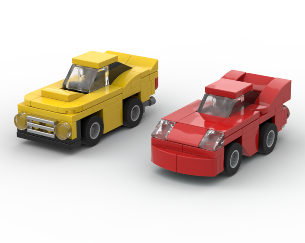 LEGO MOC-218045 4 Wide Pullback Muscle car and Sports Car by ...