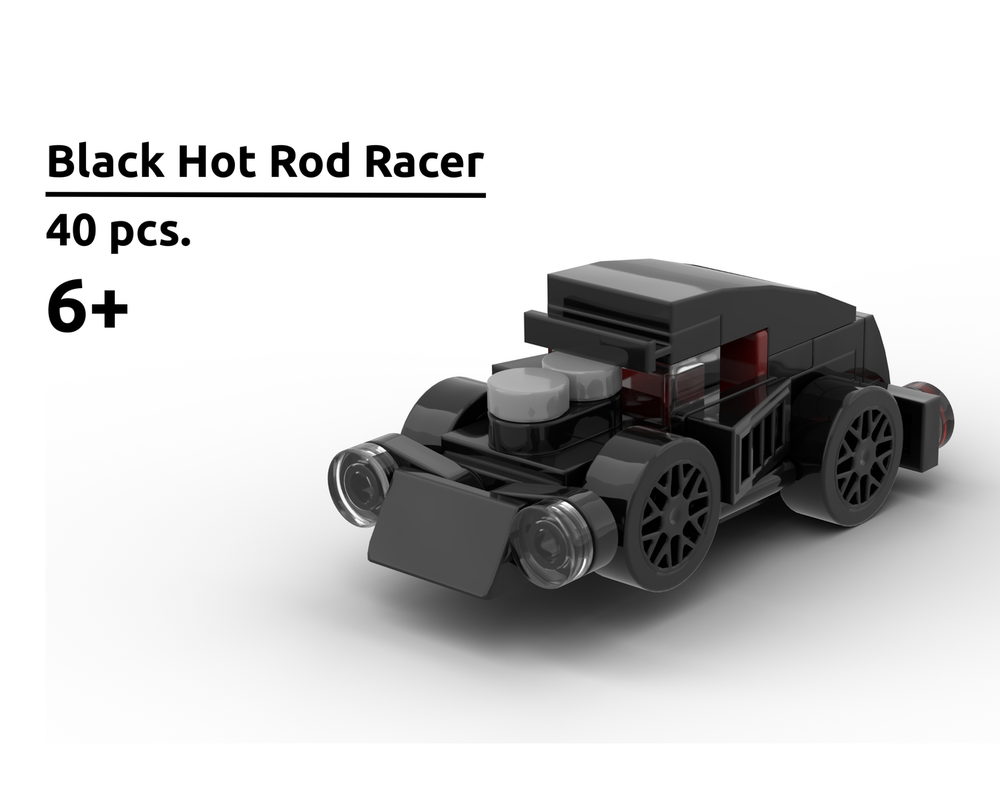 LEGO MOC Mini Black Hot Rod Racer by BrickByBrickYT | Rebrickable ...