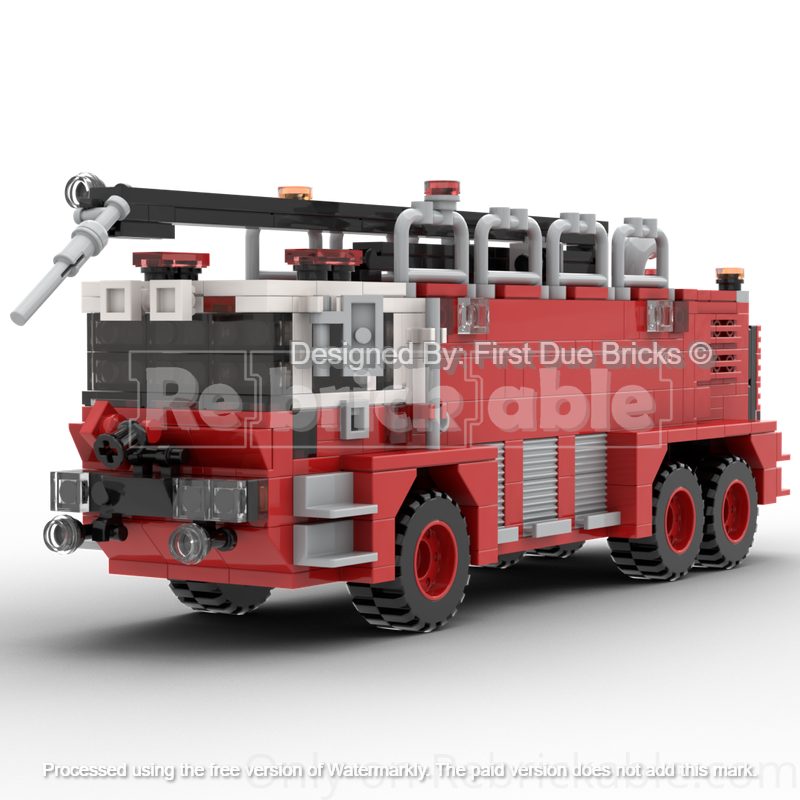 LEGO MOC Airport Crash Fire Truck by First Due Bricks | Rebrickable ...