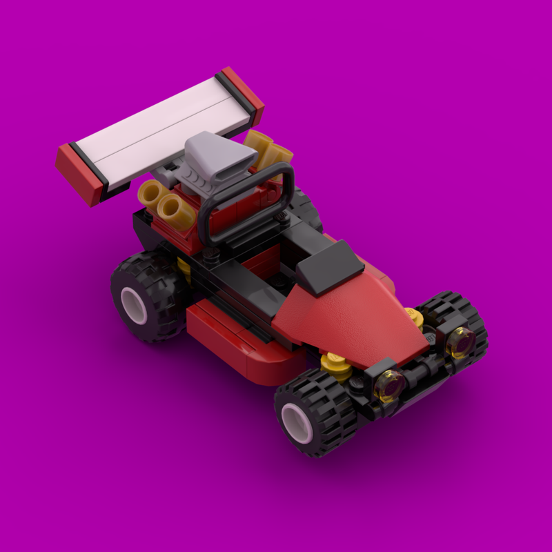 Lego Moc Mini Buggy Red V4 By Afterdark Rebrickable Build With Lego