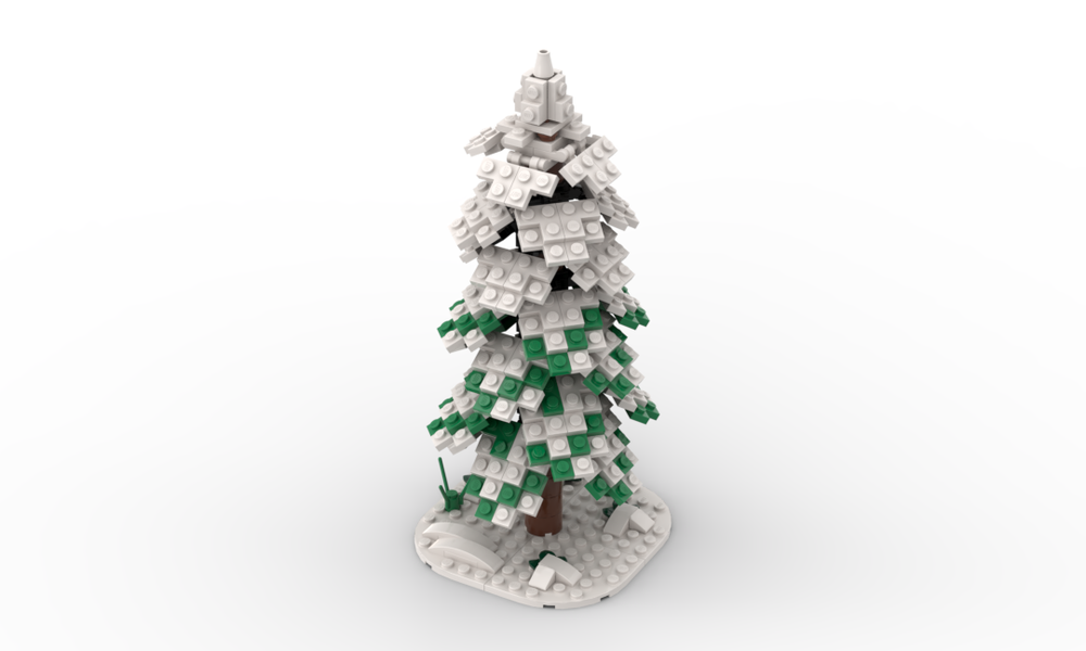 LEGO MOC LEGO Winter Tree MOC – Realistic Forest Tree - Winter Version ...