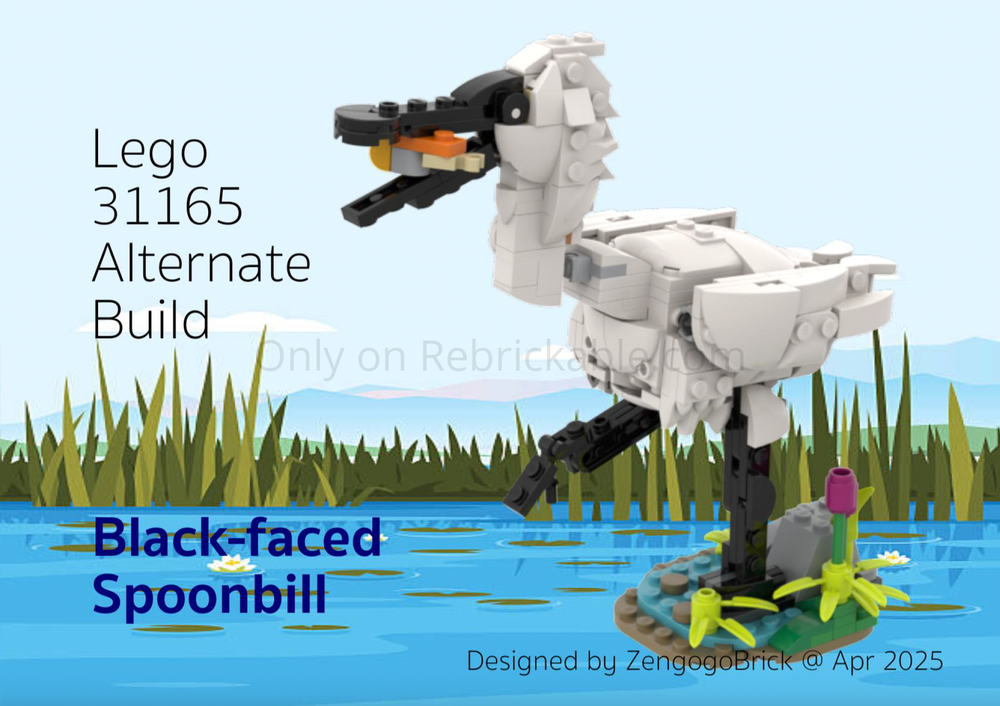 LEGO MOC 31165 Black-faced Spoonbill by zengogobrick | Rebrickable ...