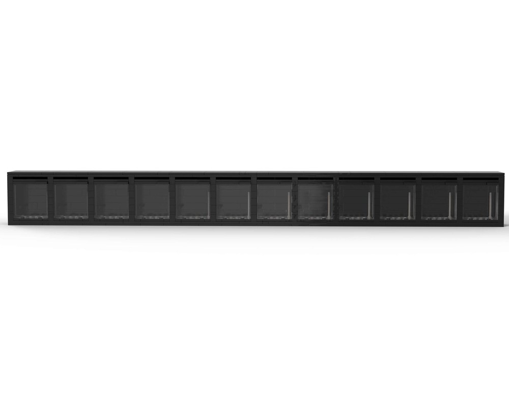 LEGO MOC Black 1x12 minifig modular display [Upper layer] by Irlandets ...
