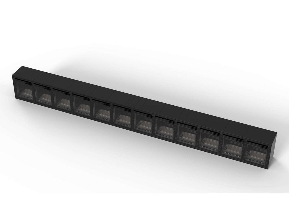 LEGO MOC-218380 Black 1x12 minifig modular display [Upper layer] by ...