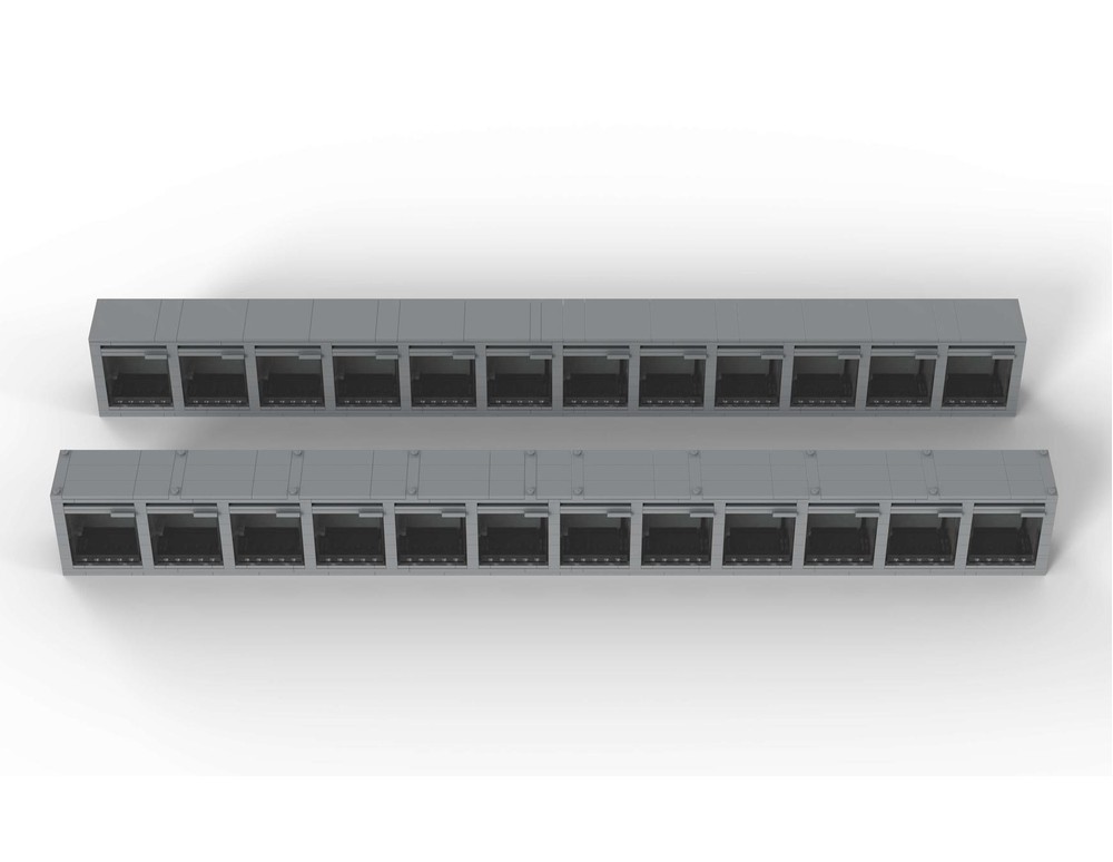 LEGO MOC-218380 Black 1x12 minifig modular display [Upper layer] by ...