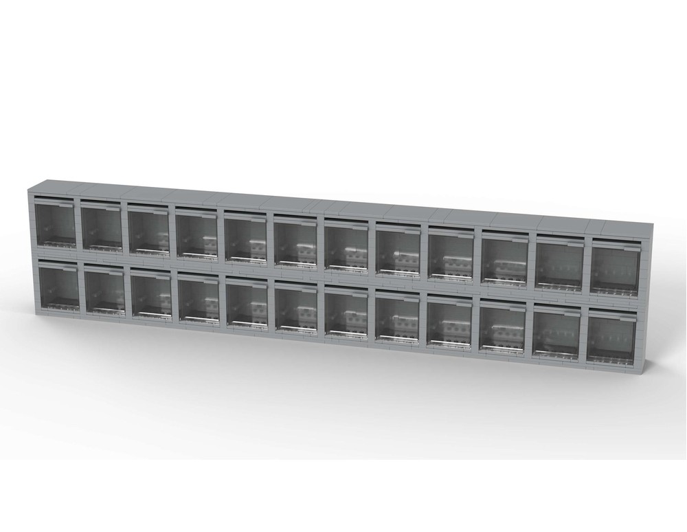 LEGO MOC-218380 Black 1x12 minifig modular display [Upper layer] by ...