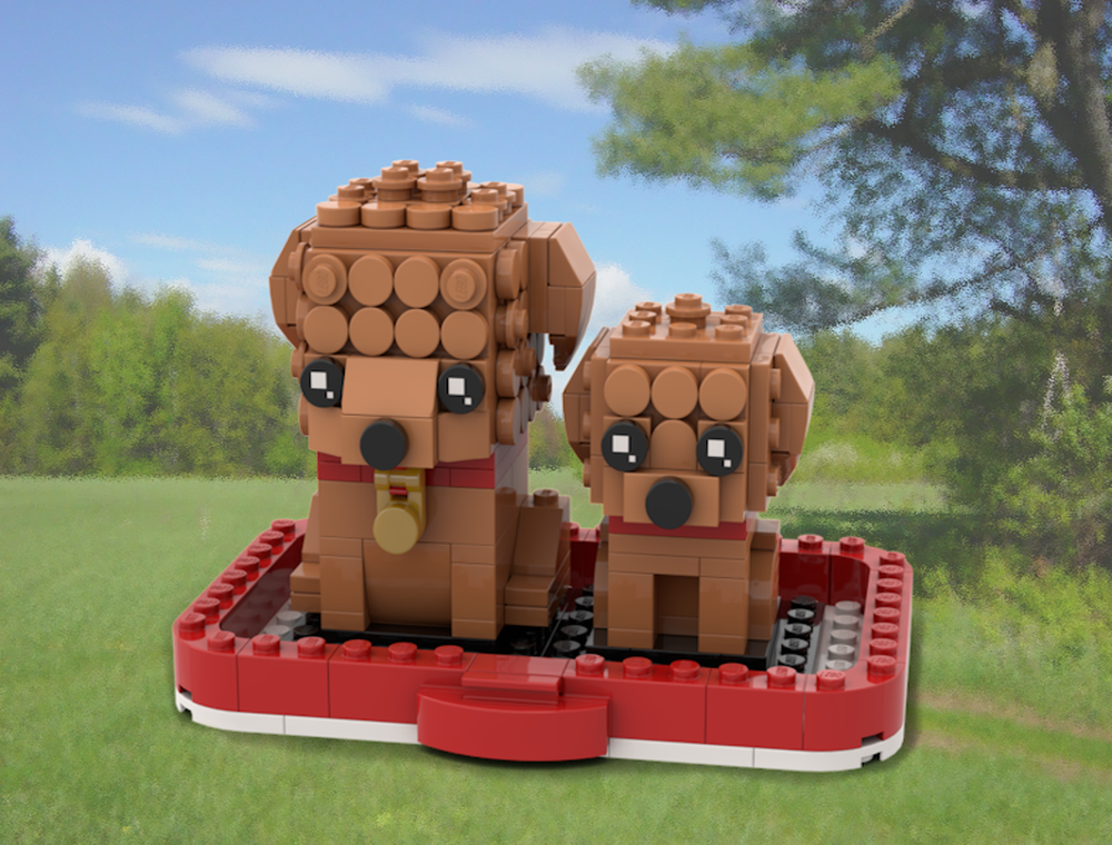 LEGO MOC Goldendoodle and Puppy by Brickland Hills | Rebrickable ...