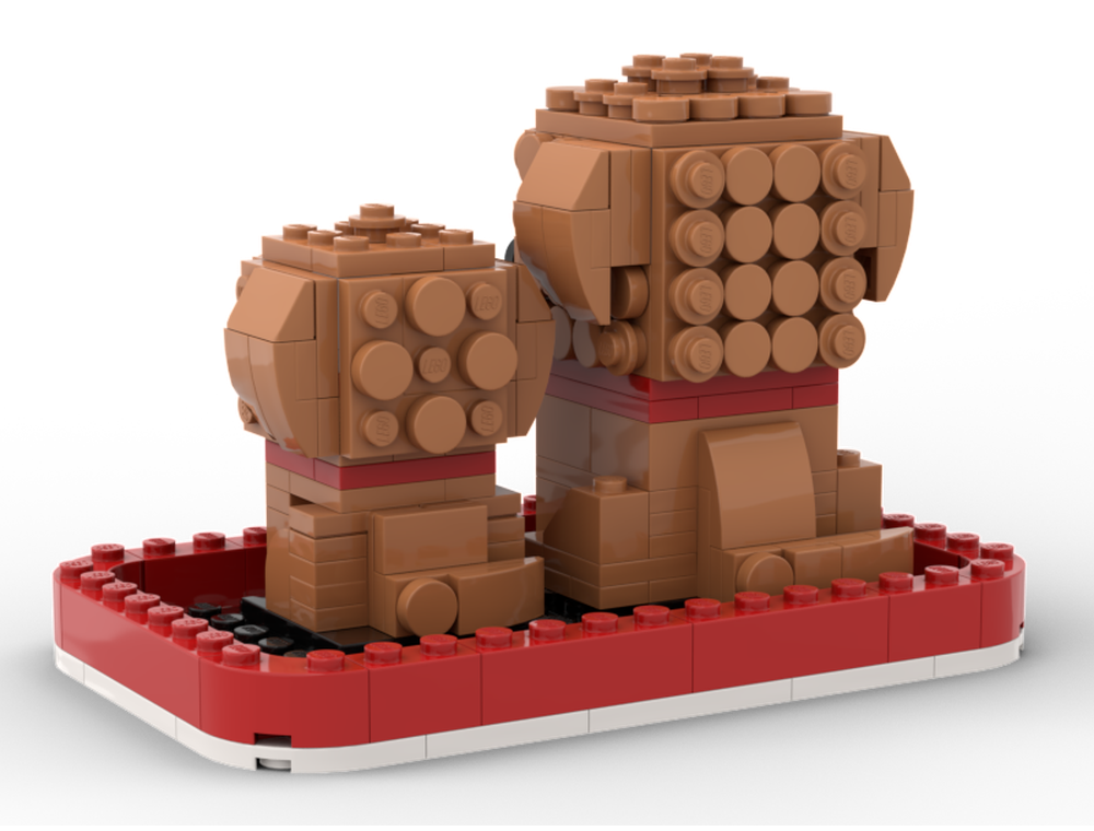 LEGO MOC Goldendoodle and Puppy by Brickland Hills | Rebrickable ...