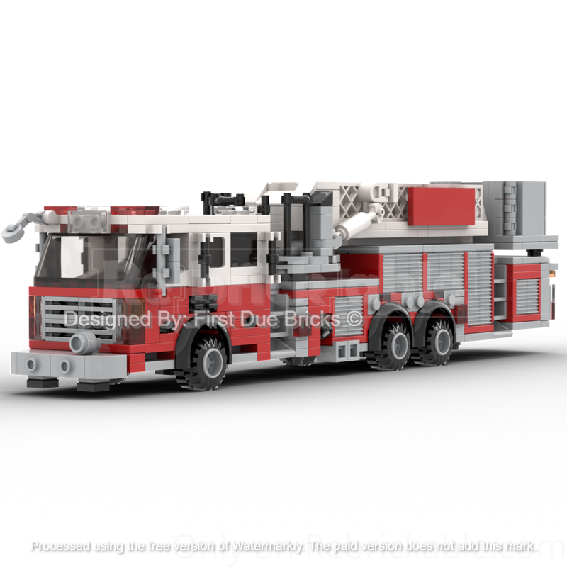 LEGO MOC-218508 American Mid-Mount Tower Ladder by First Due Bricks ...