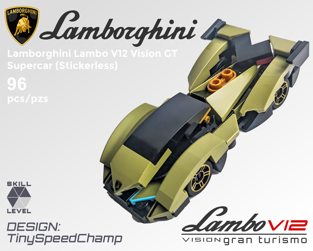 LEGO MOC-218522 Tiny Lamborghini Lambo V12 Vision GT Supercar ...