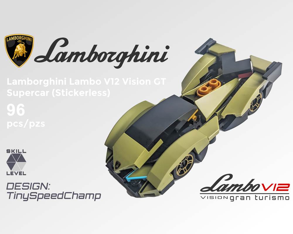 LEGO MOC Tiny Lamborghini Lambo V12 Vision GT Supercar (Stickerless) by ...