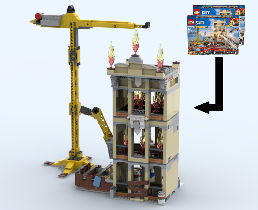 LEGO MOC-218563 Downtown Fire Brigade 60216 MODIFICATION by ...