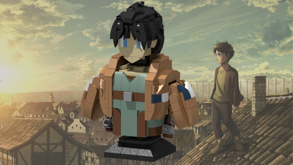 LEGO MOC Eren Yeager Head Stand by Mr.Snicker | Rebrickable - Build ...