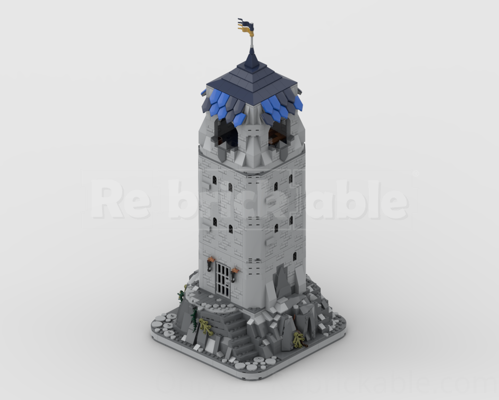 LEGO MOC Medieval Castle: Tower with movable Minifigures Holder by ...