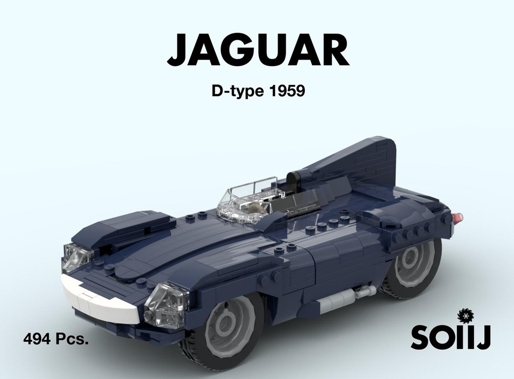 LEGO MOC Jaguar D-type 1959 - 1:18 model car by Soiij | Rebrickable ...