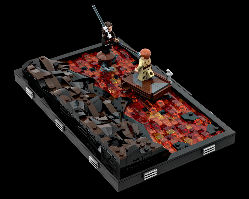 LEGO MOC Duel on Mustafar Diorama by Tubi_Rock_V | Rebrickable - Build with LEGO