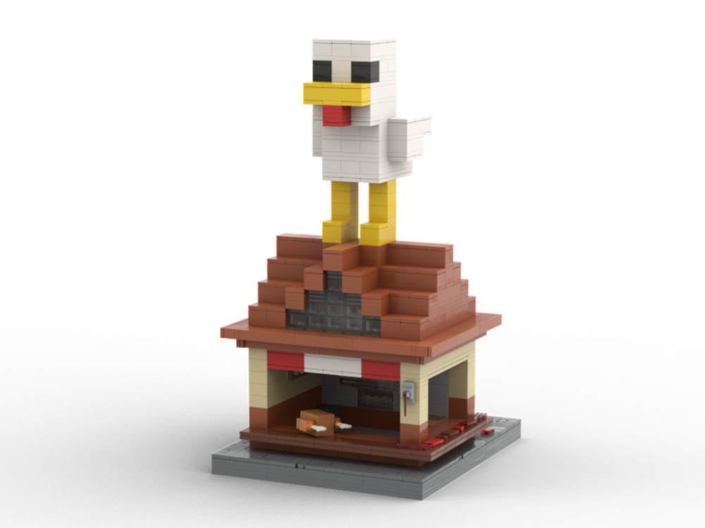 LEGO MOC Steve's Lava Chicken by Studs_on_a_Tile | Rebrickable - Build ...