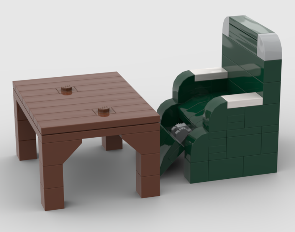 LEGO MOC table and armchair. by Rebel-bricks | Rebrickable - Build with ...