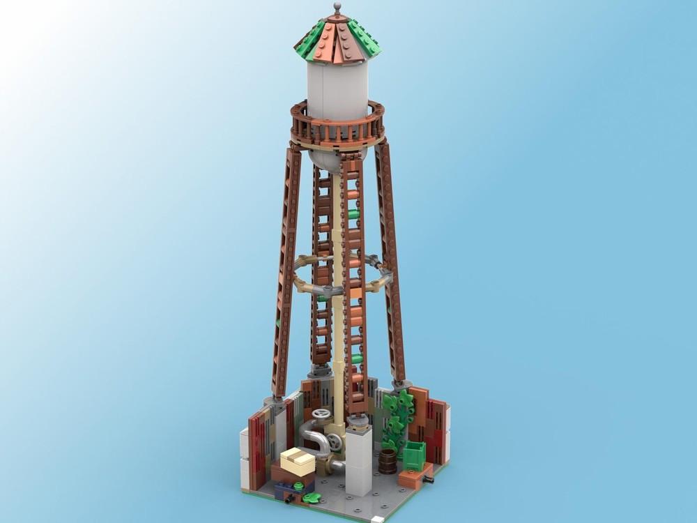 LEGO MOC Small Town Water Tower by penumbra12 | Rebrickable - Build ...