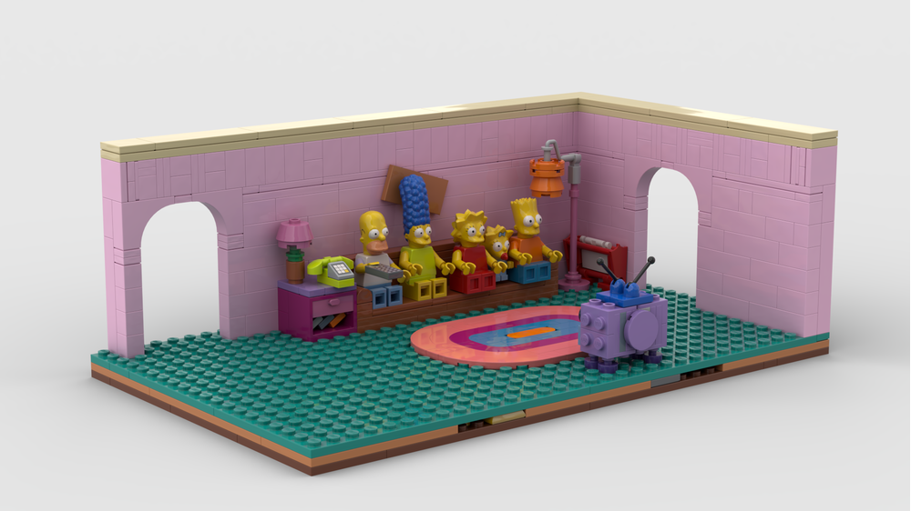 LEGO MOC-218937 The Simpsons TV Room and Couch by BigJudge ...