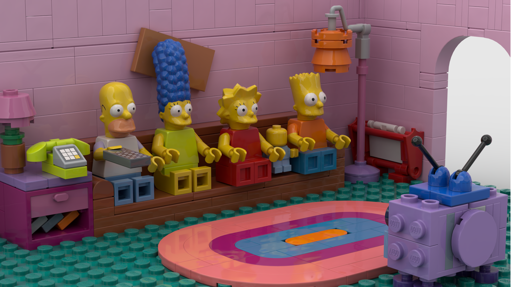LEGO MOC-218937 The Simpsons TV Room and Couch by BigJudge ...