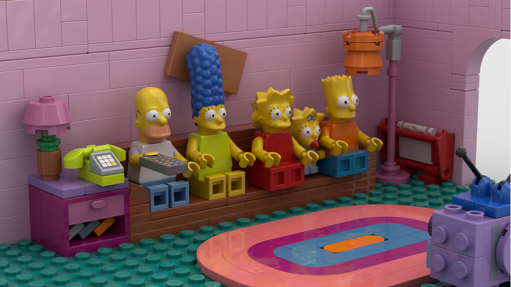 LEGO MOC-218937 The Simpsons TV Room and Couch by BigJudge ...