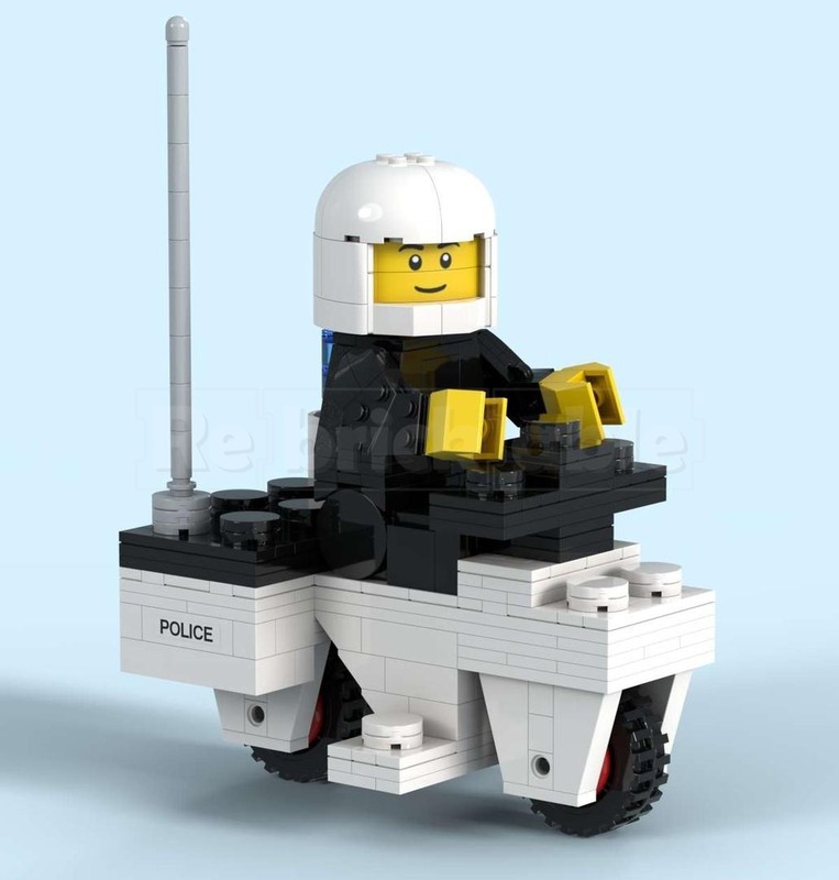 LEGO MOC Police Motorcycle from Set 381 in 3 to 1 Scale by williweb ...