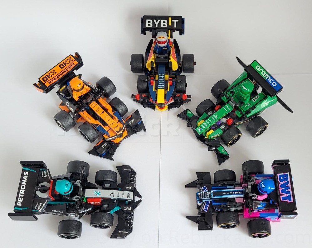 LEGO MOC Tooned F1 5 Car Bundle 1 by ford4thot | Rebrickable - Build ...