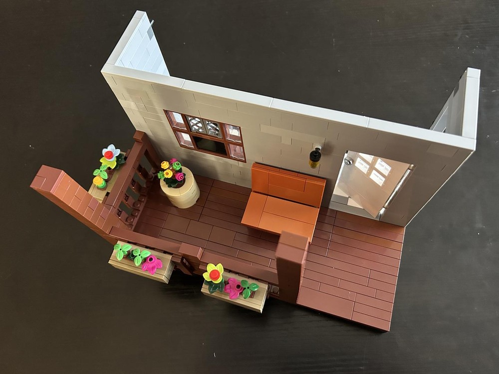 LEGO MOC Bungalow part 4 - Front porch by emixam2 | Rebrickable - Build ...