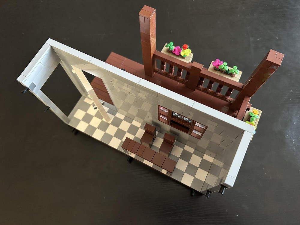 LEGO MOC Bungalow part 4 - Front porch by emixam2 | Rebrickable - Build ...