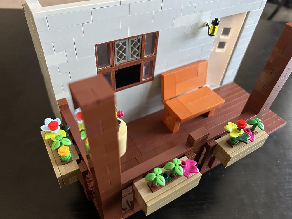 LEGO MOC Bungalow part 4 - Front porch by emixam2 | Rebrickable - Build ...