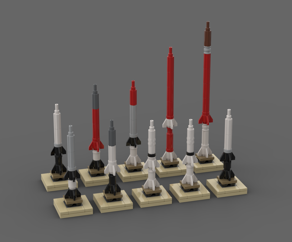 LEGO MOC Aerobee Rocket Family by phreaddee | Rebrickable - Build with LEGO