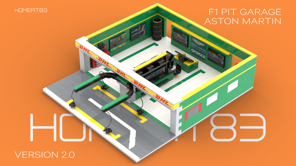 LEGO MOC F1 Aston Martin Formula One Pit Garage 2025v2 by homert83 ...