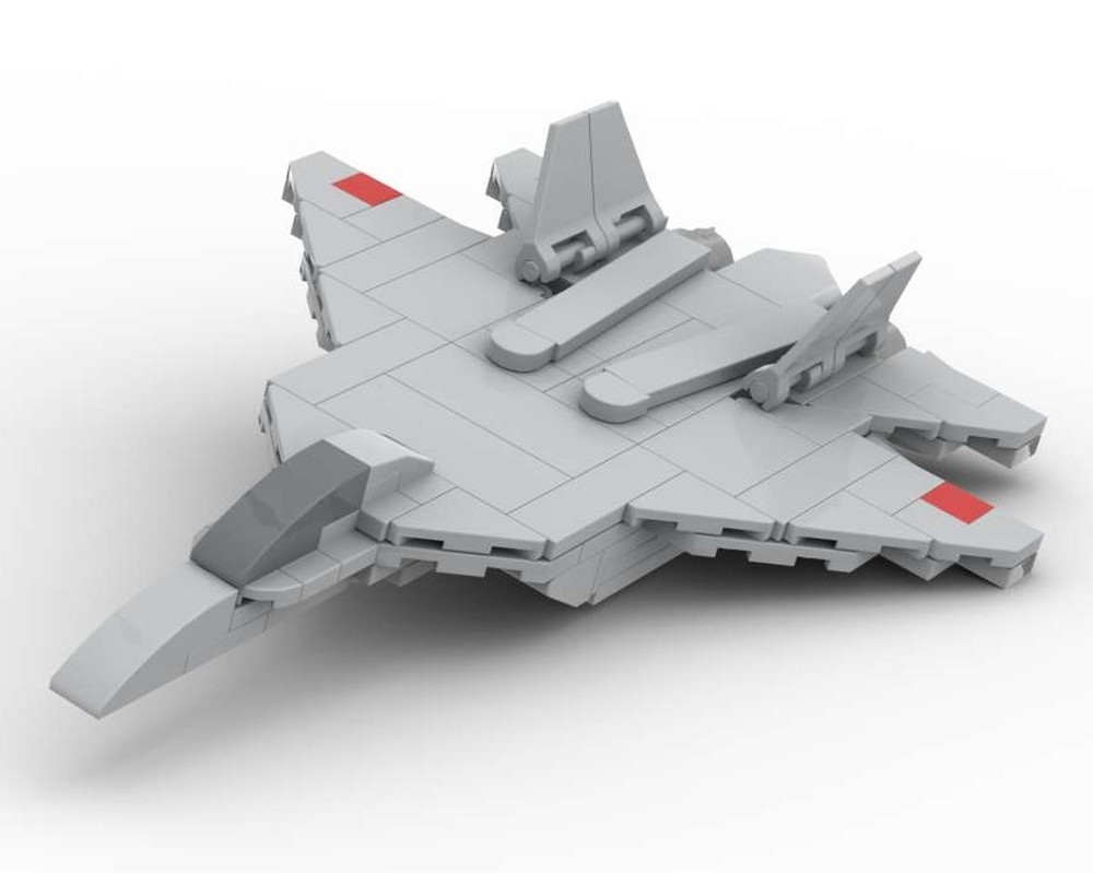 LEGO MOC Sukhoi Su-57 + stands (1/110 scale) by Vincent W | Rebrickable - Build with LEGO