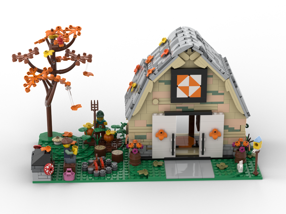 LEGO MOC Fall Quilt Barn by CareBearBrick | Rebrickable - Build with LEGO