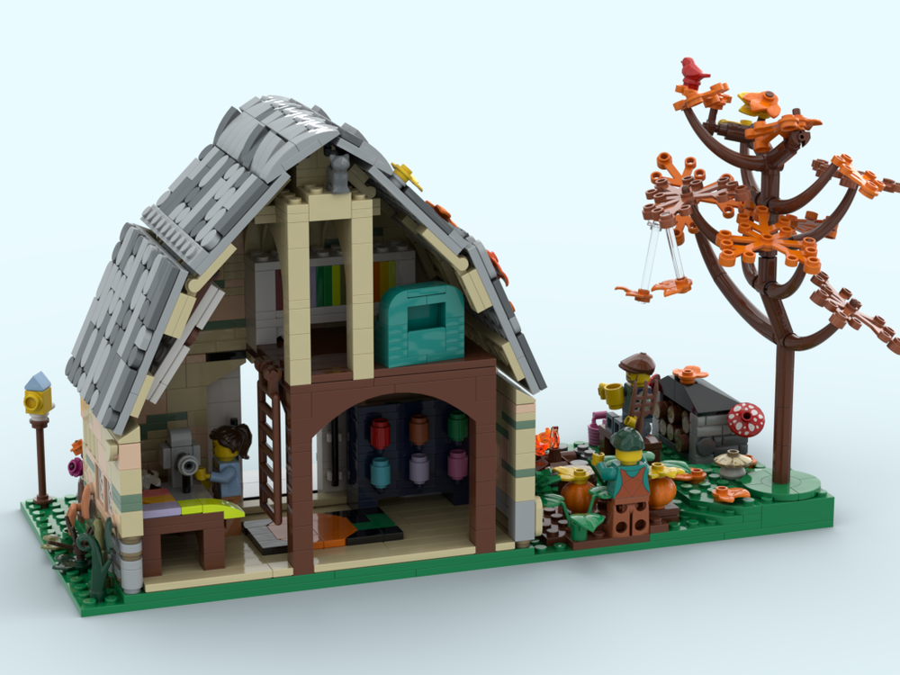 LEGO MOC Fall Quilt Barn by CareBearBrick | Rebrickable - Build with LEGO