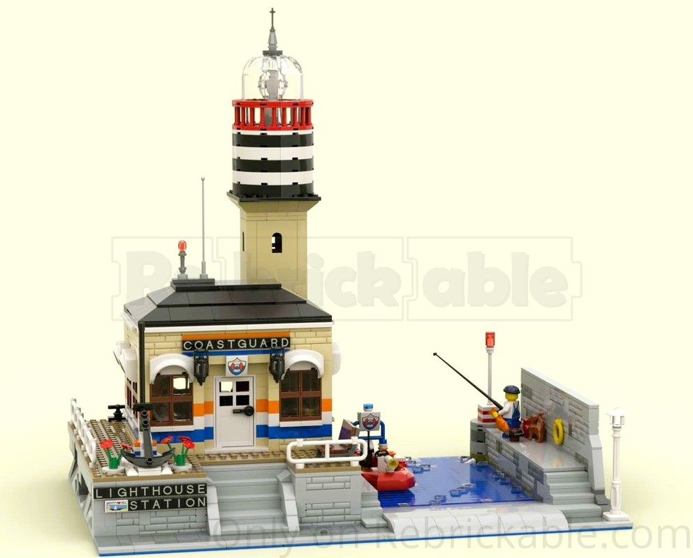 LEGO MOC Lighthouse Station by Albox82 | Rebrickable - Build with LEGO