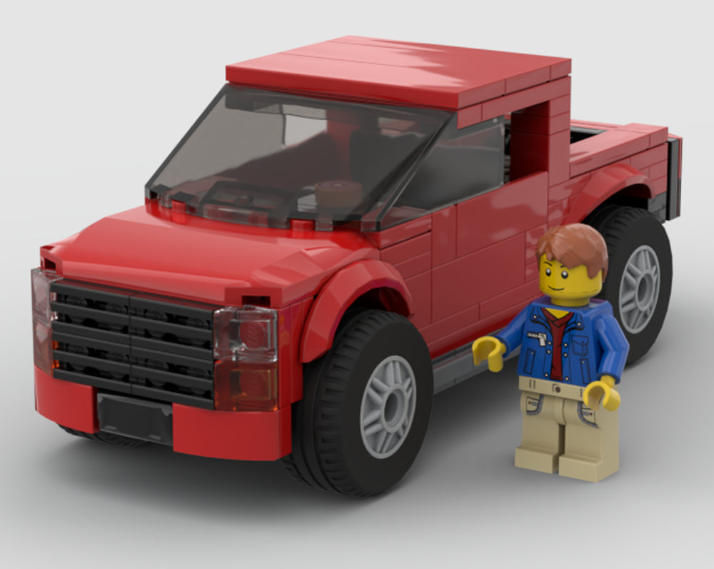 LEGO MOC Red pickup truck by Siskinbricks | Rebrickable - Build with LEGO