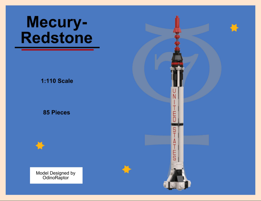 LEGO MOC Mercury-Redstone | 1:110 by OdinoRaptor | Rebrickable - Build ...