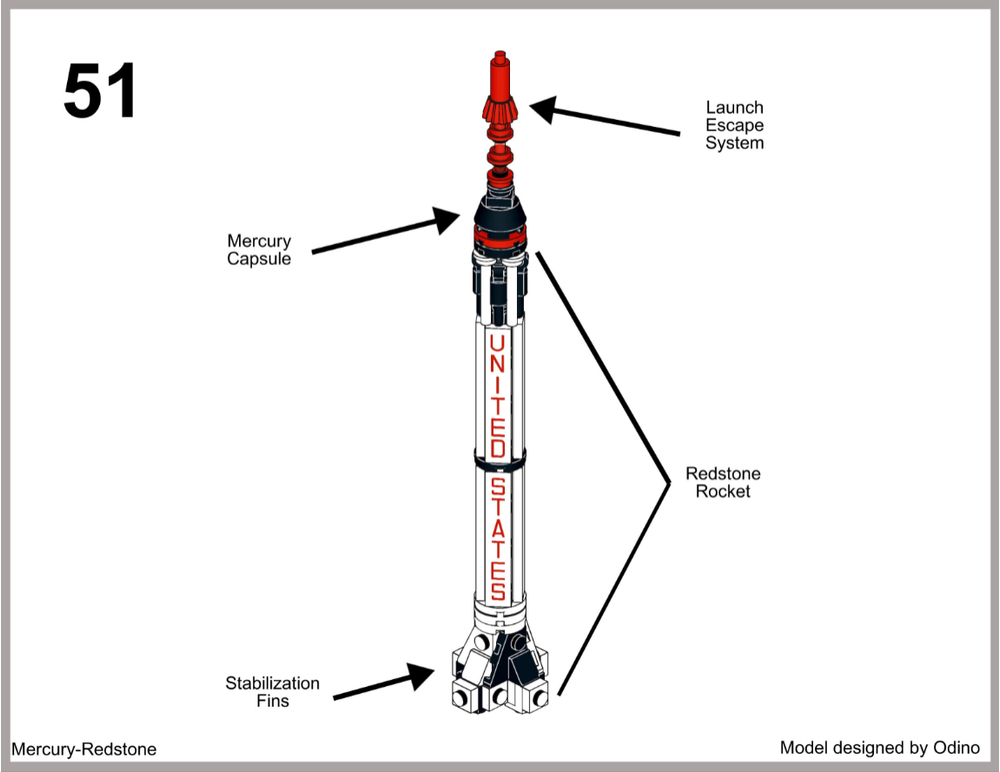 LEGO MOC Mercury-Redstone | 1:110 by OdinoRaptor | Rebrickable - Build ...